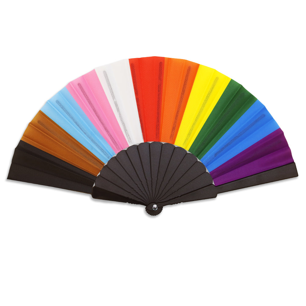 Inclusive Rainbow Small Hand Fan | Rad Pride | You Shop We Donate